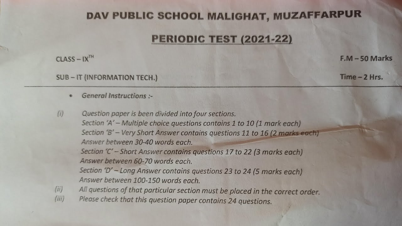 DAV Class 9 Computer Original Question Paper Half Yearly Exam Mid dav-class-9-computer-original-question-paper-half-yearly-exam-mid