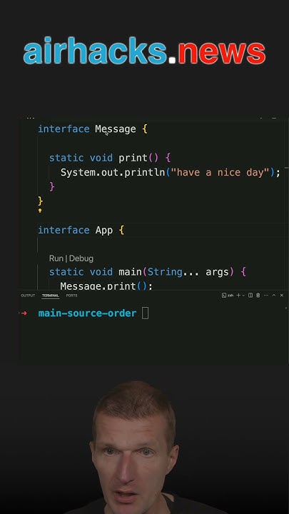 Java Script Single File Source Class Main Method Order Matters Java Shorts Coding