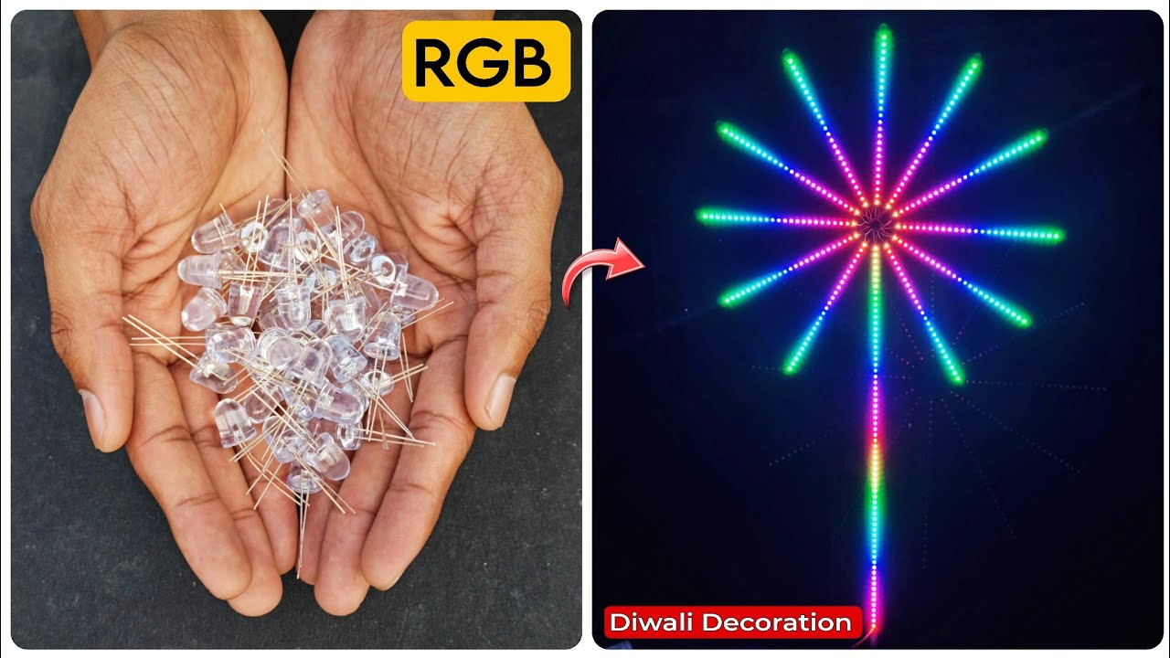 Diwali Decoration Lights Making At Home | Diwali Fireworks Light ...