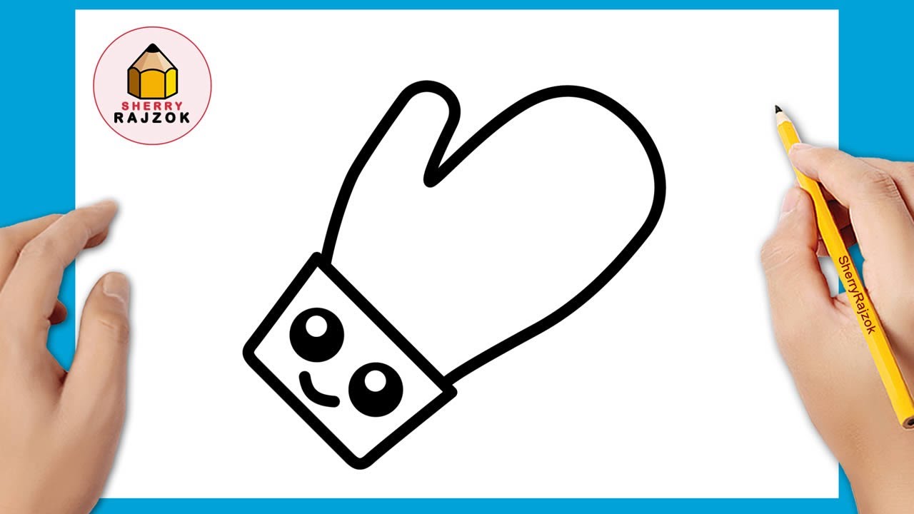 Hogyan rajzoljunk téli kesztyűt kawaii | Könnyű rajzok - YouTube