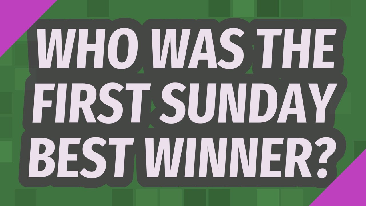 Who was the first Sunday Best winner? - YouTube