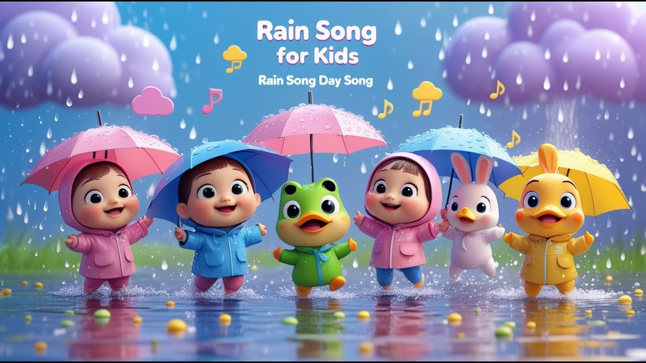 Rain Song for Kids 🌧️☔ | Fun Weather Song for Babies & Toddlers | Baby ...