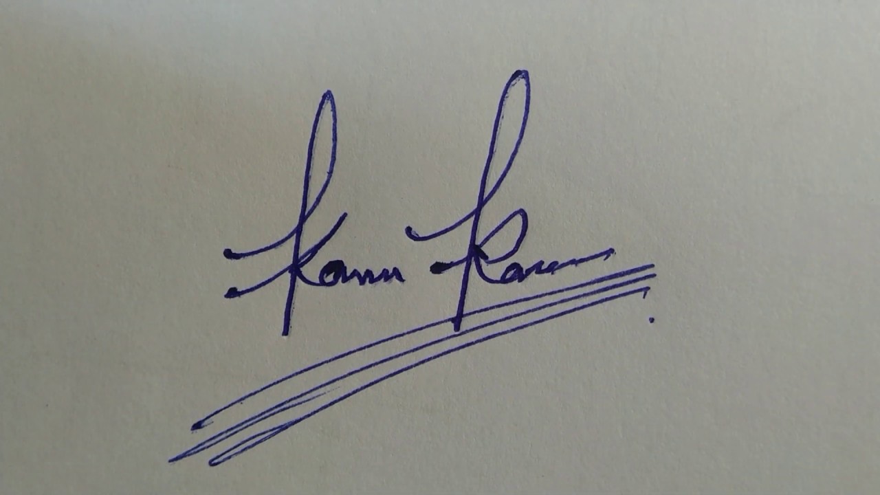 Kamran Name Signature Part-2 - YouTube