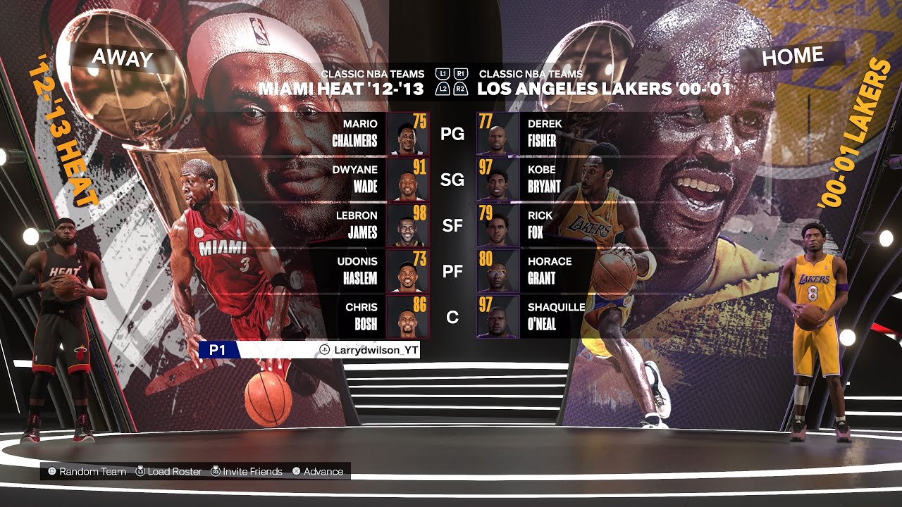 2001 LA Lakers Vs 2013 Miami Heat!!! Best Of 7 Game Series. Game 2 ...