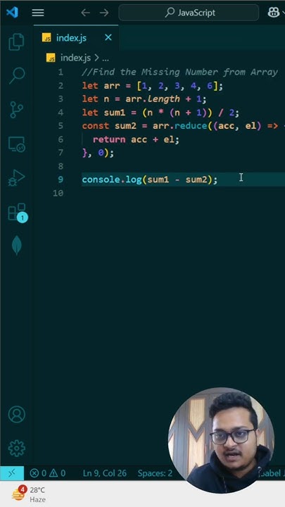 Missing Number | LeetCode 268 | JavaScript Solution - YouTube