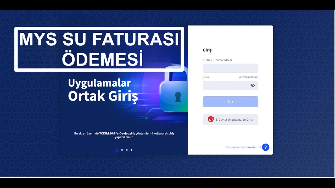 2022 MYS SU FATURA ÖDEMESİ - YouTube