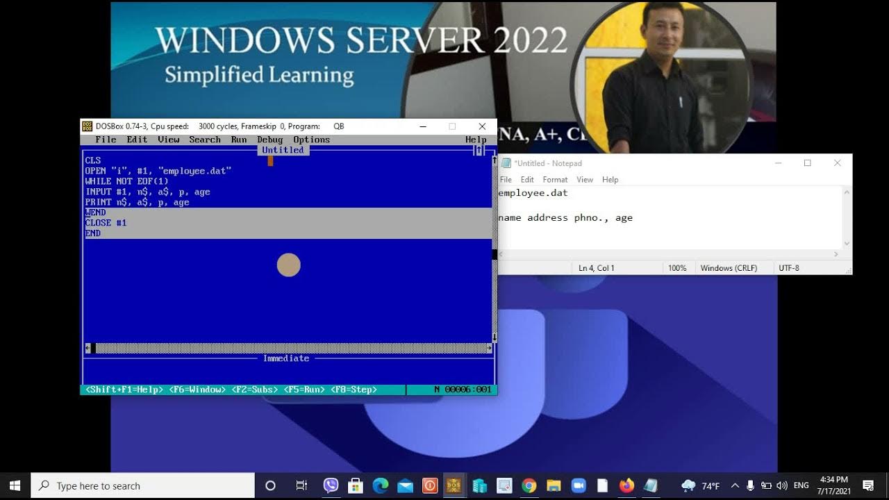 06-How to add records in QBASIC data file using Append Mode - YouTube