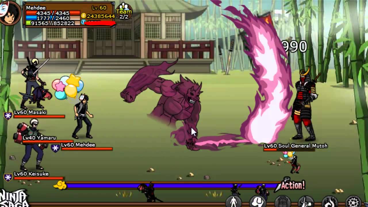 Ninja Saga New level 60 NPC - YouTube