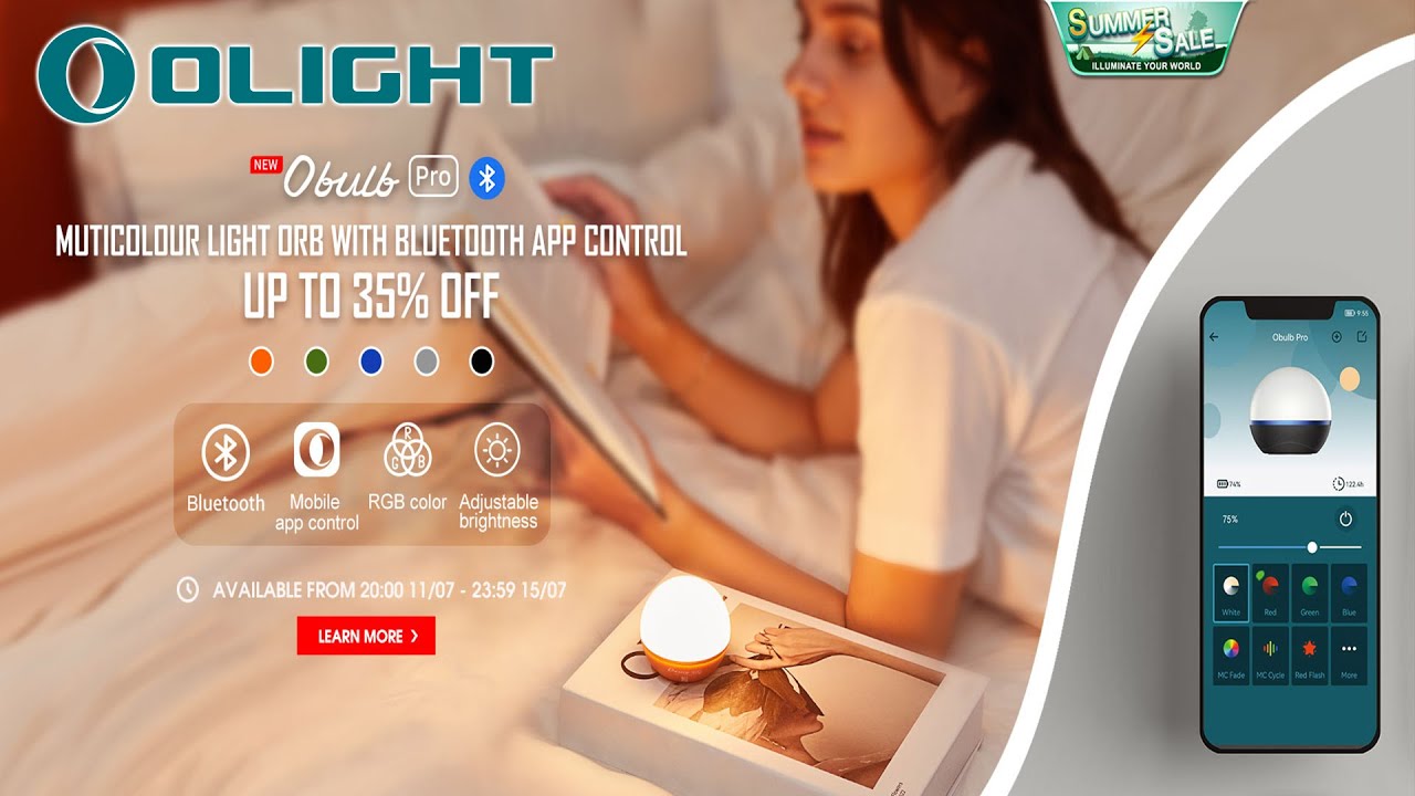 Olight Obulb Pro Multicolour light ORB with Bluetooth app connection ...