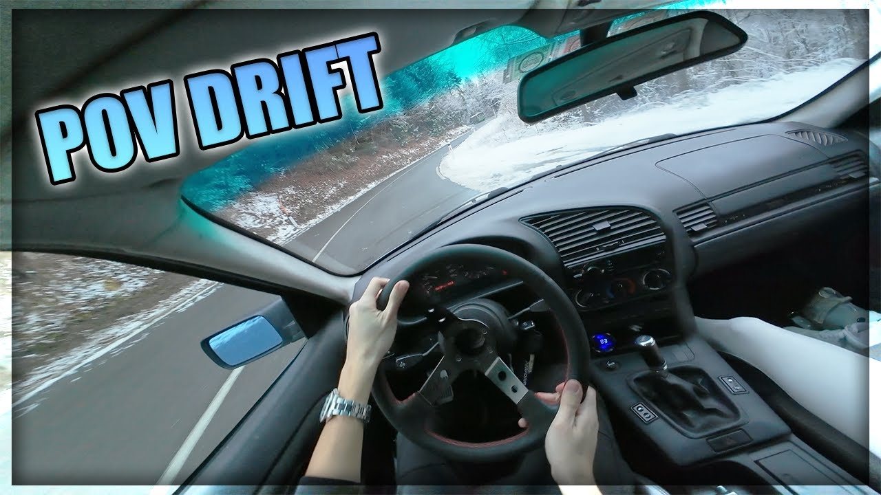 Drifting & Driving Winter Roads in a BMW E36 330d – POV Snow Drive ...