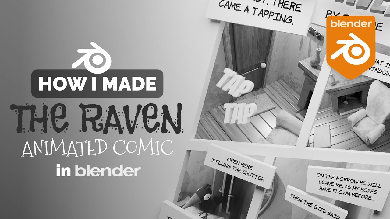 Animated Comic Strip with Ray Portals in Blender | Polygon Runway - YouTube