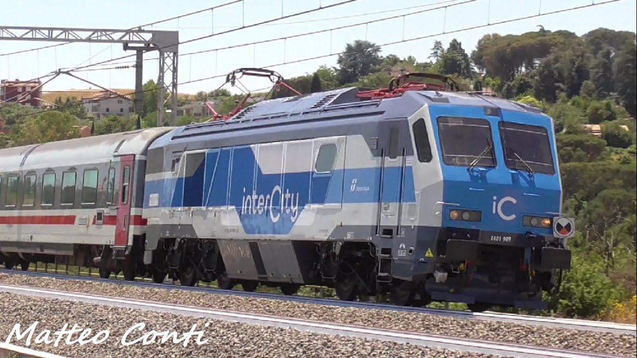 La prima E.401 nella nuova livrea interCity... - YouTube