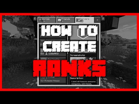 🟥 HOW to CREATE RANKS on MINECRAFT BEDROCK PE SERVERS (no mods / Addons ...