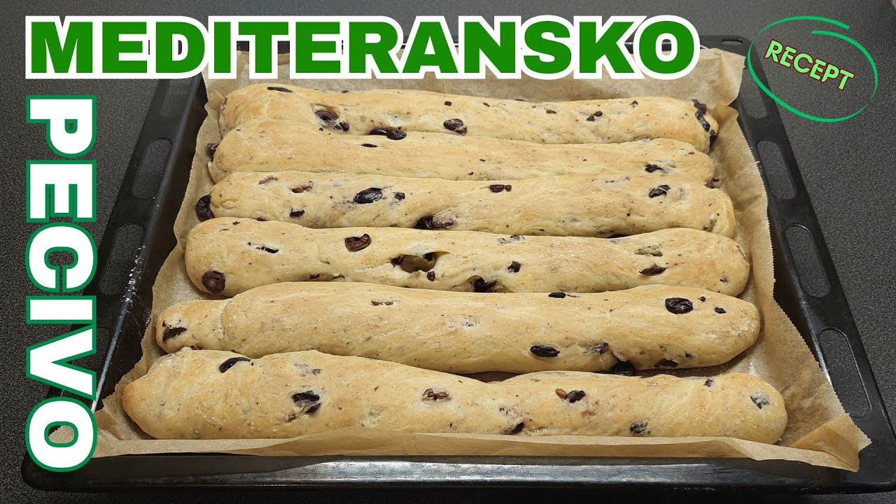 Mediteransko pecivo sa maslinama - YouTube