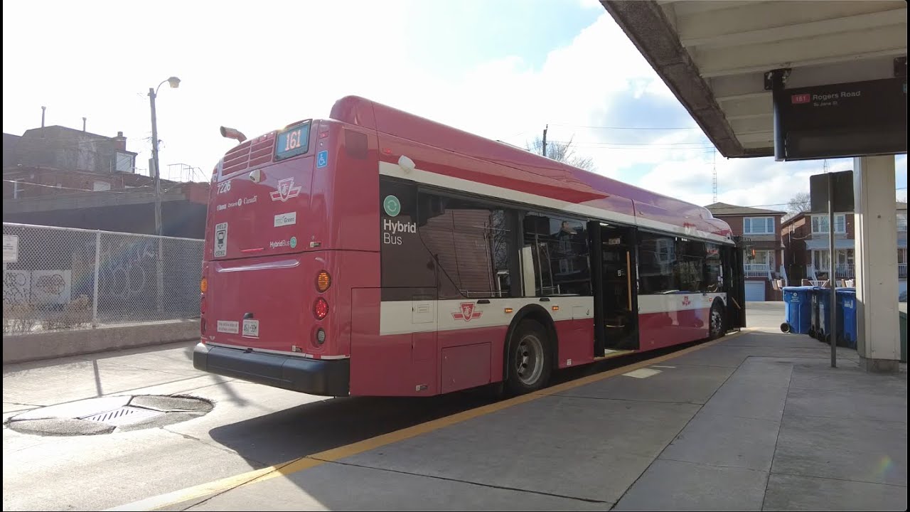 TTC 161 Rogers Rd Bus Ride #7226 from Jane St to Ossington Stn ...