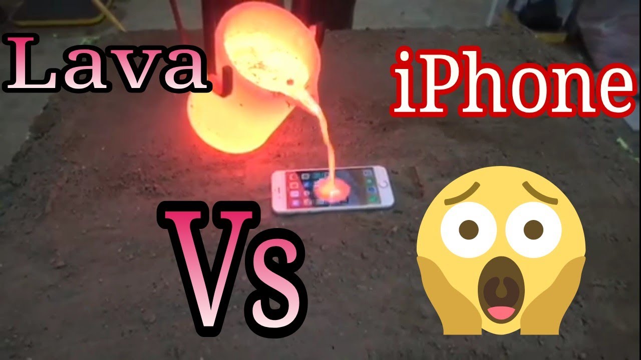 EXPERIMENT LAVA VS IPHONE - YouTube