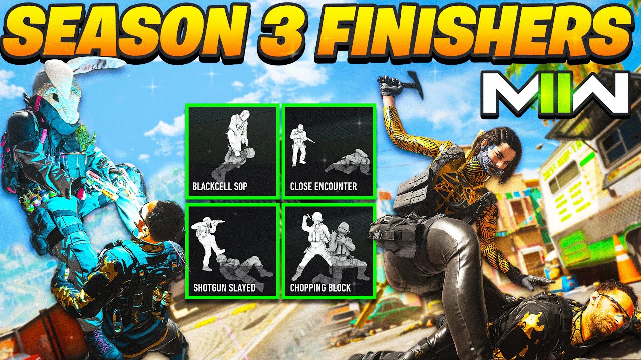 ALL SEASON 3 FINISHING MOVES in Modern Warfare 2 | 4 *NEW* WARZONE ...
