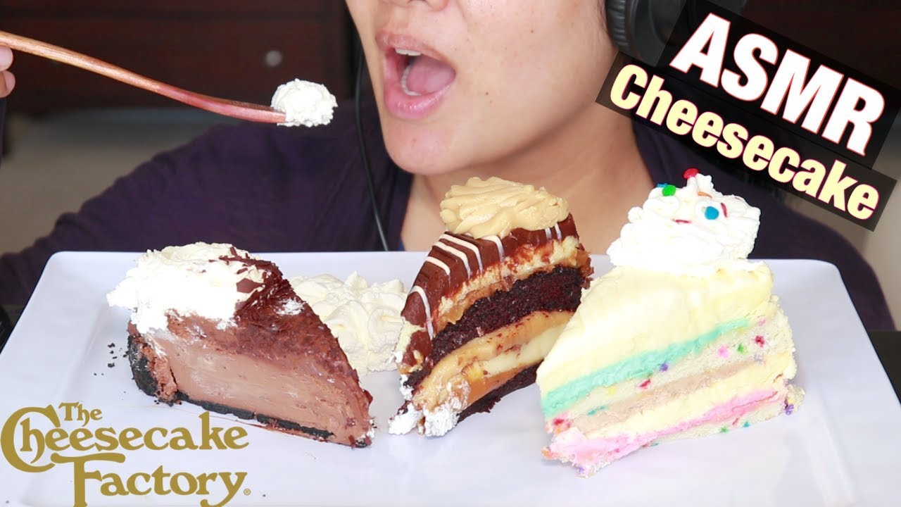 ASMR CHEESECAKE FACTORY CHEESECAKE DESSERT EATING SOUNDS - NO TALKING ...
