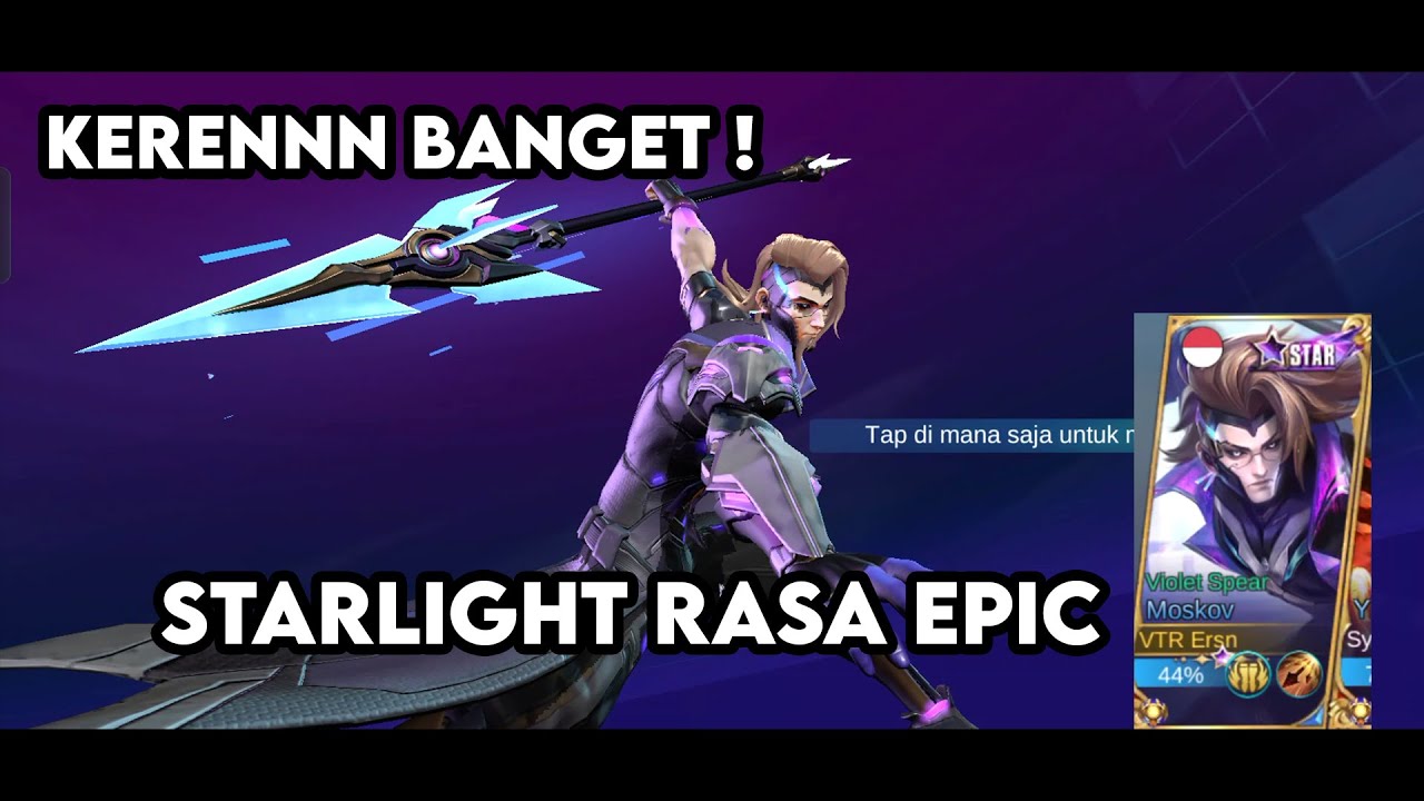 kerennn banget !!! Skin Starlight Rasa Skin Epic !!!!! | ML Review Skin ...