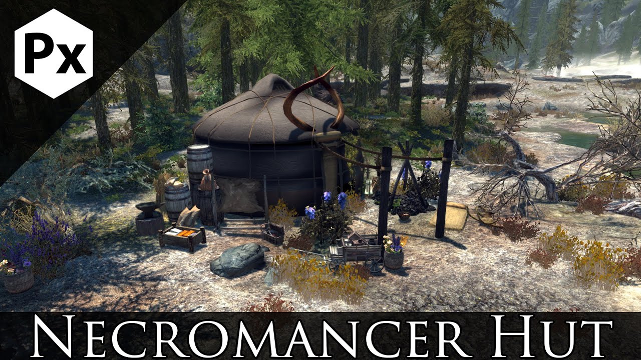 Skyrim Mod Spotlight: Necromancer Hut by Piratenbraut - YouTube