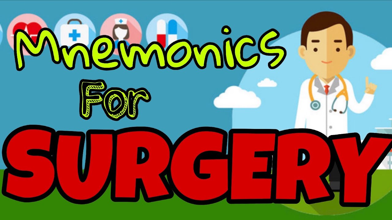 Easy Way To Study Surgery | Mnemonics For Surgery | Mnemonics | Surgery Mnemonics #1 - YouTube