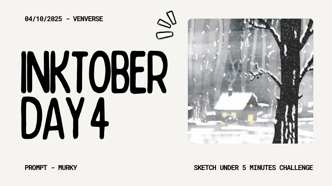 Inktober 2025 Day 4 - Murky. Sketch under 5 minutes challenge! - YouTube