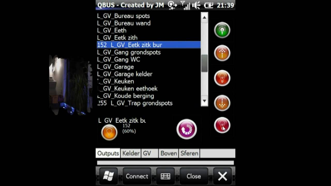 Controlling Qbus domotica with Phone - YouTube