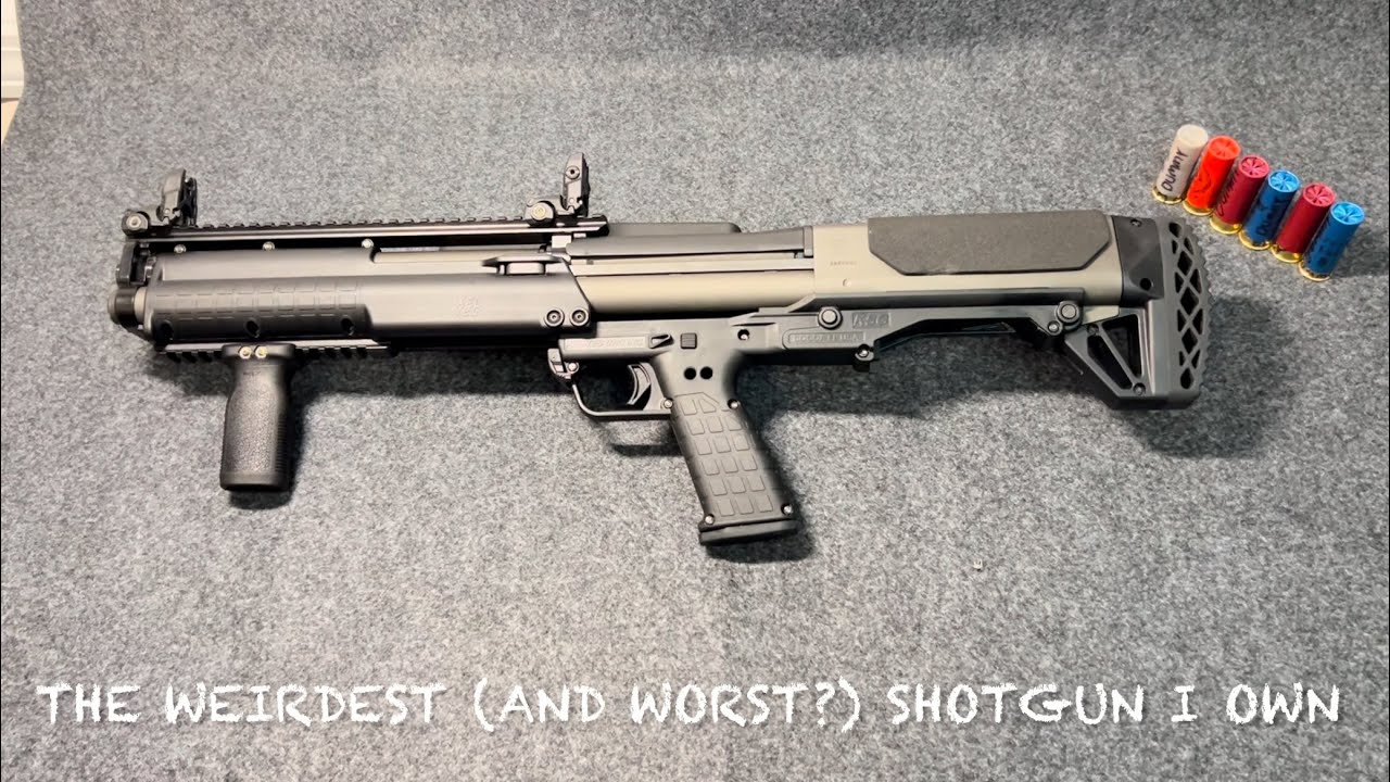 The weirdest (and possibly worst) shotgun I own. The Kel Tec KSG ...