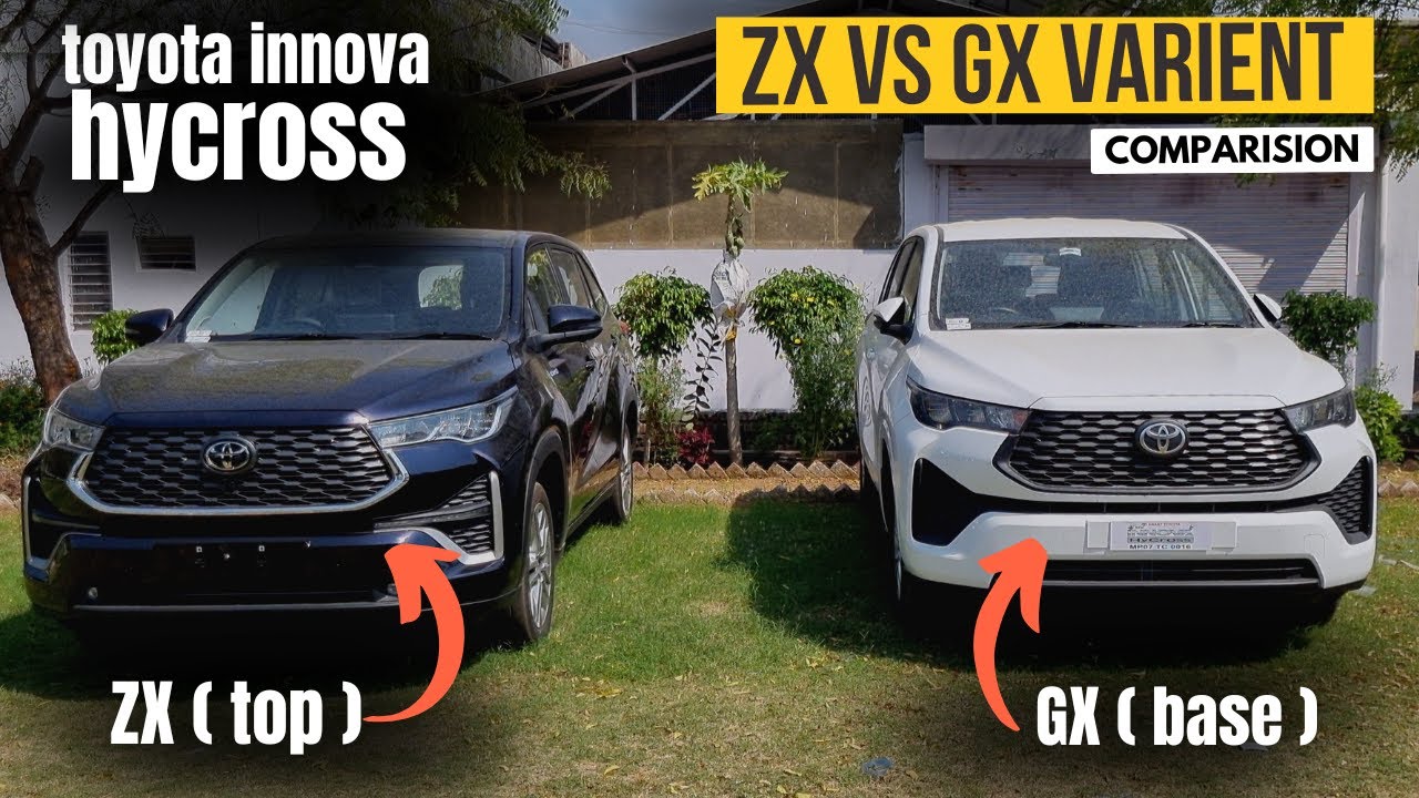 Toyota innova hycross ZX top model vs GX base model differences # ...