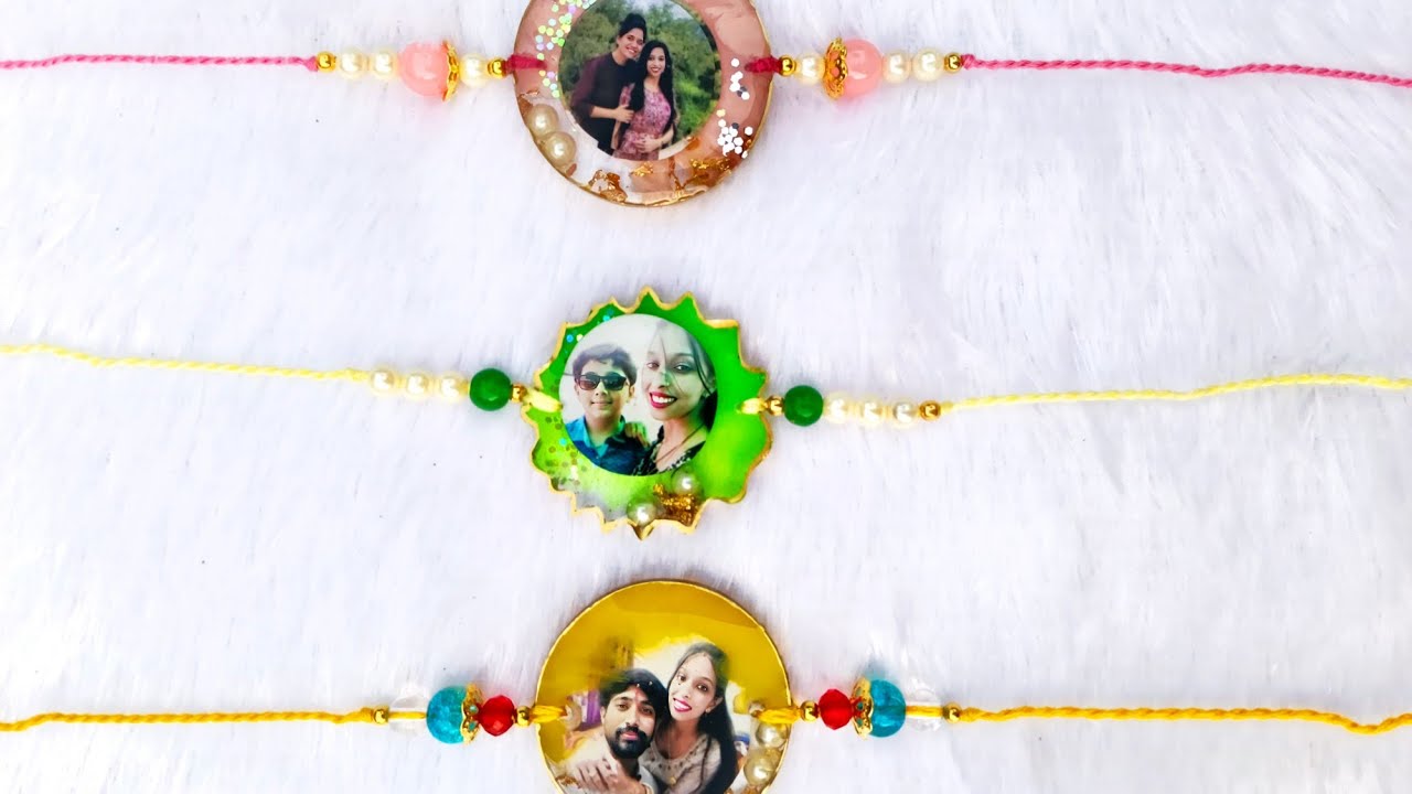 How to Make Resin Photo Rakhi | Latest Rakhi 2023 l Creative piu - YouTube
