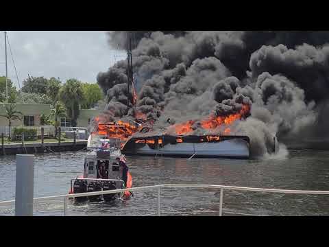 boat fire in dania beach florida part 5