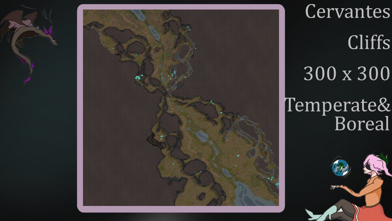 Cervantes Cliffs - Custom RimWorld Map - YouTube