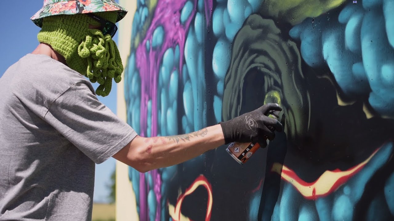 Graffiti - KRAM x Carl KENZ - Art meets Milk IV - YouTube
