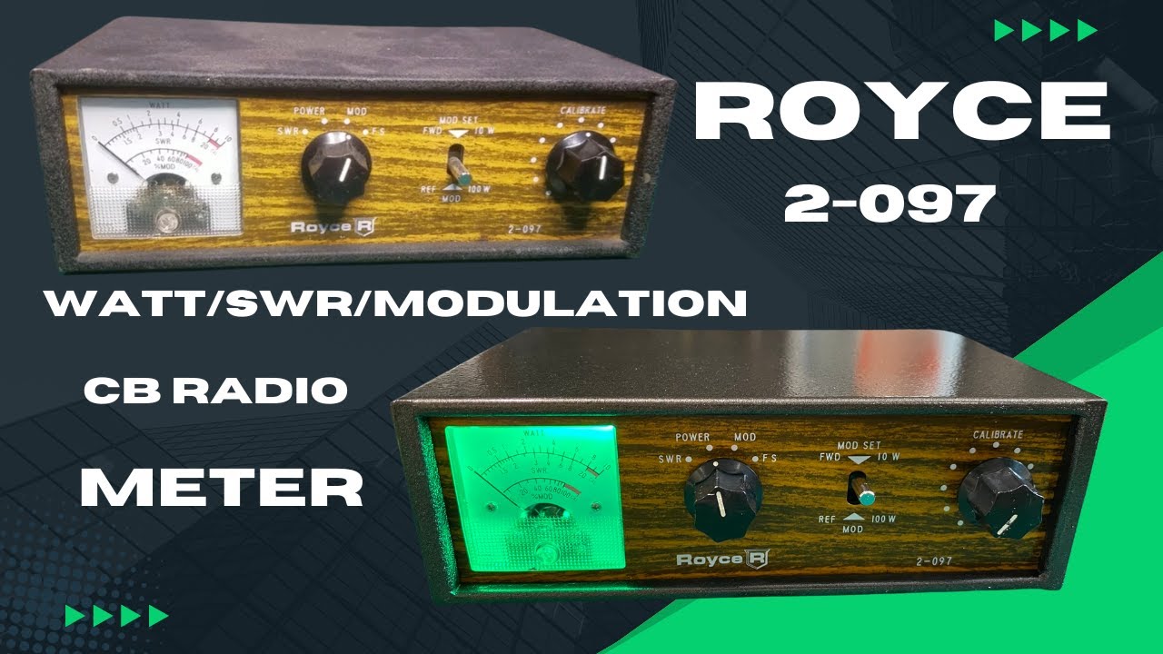 Royce 2-097 3 Way SWR WATT MODULATION Meter Servicing - YouTube
