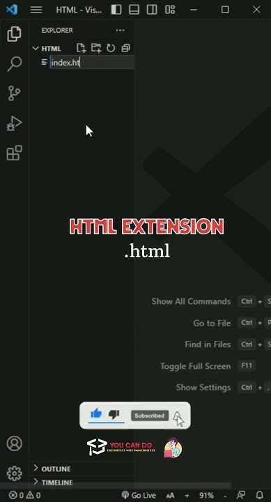 Create new file in VS Code Editor #shorts #youtubeshorts #html - YouTube