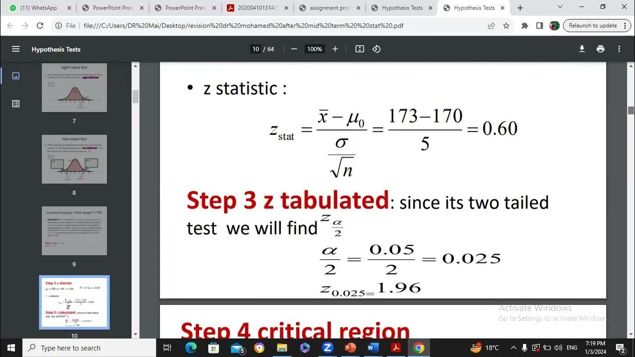 REVISION STAT2 AFTER MID TERM DR MOH. PART1 - YouTube