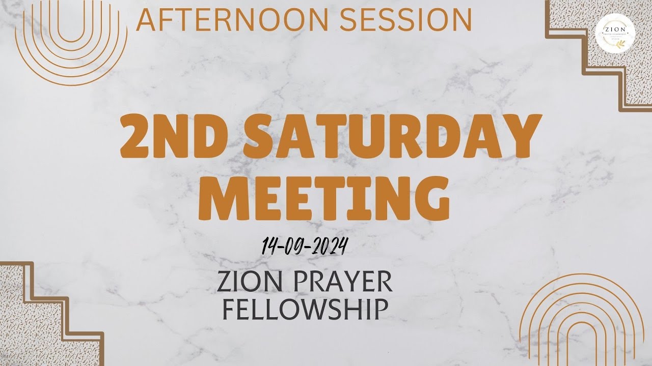 2ND SATURDAY MEETING |AFTERNOON SESSION || 14-09-2024 | # ...