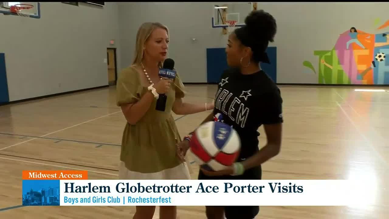 Globetrotter Ace Porter visits Rochester - YouTube