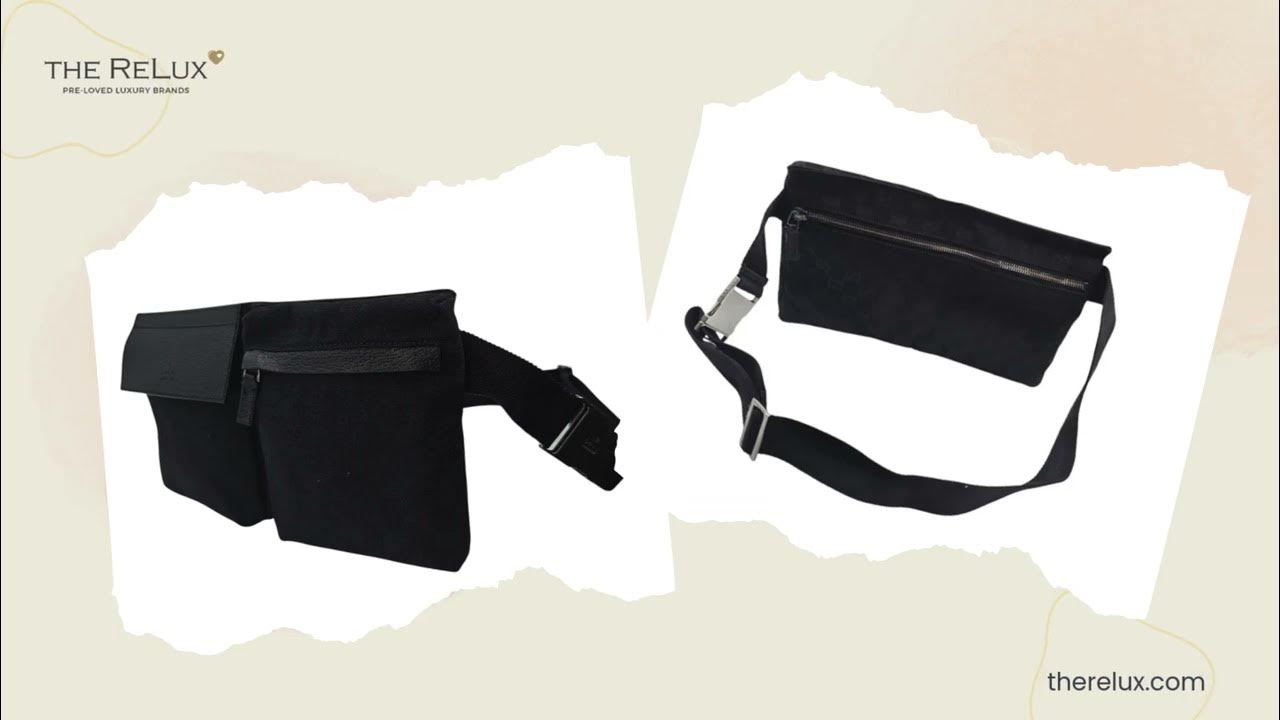 Gucci Vintage GG Monogram Double Pocket Belt Bag | The Relux - YouTube