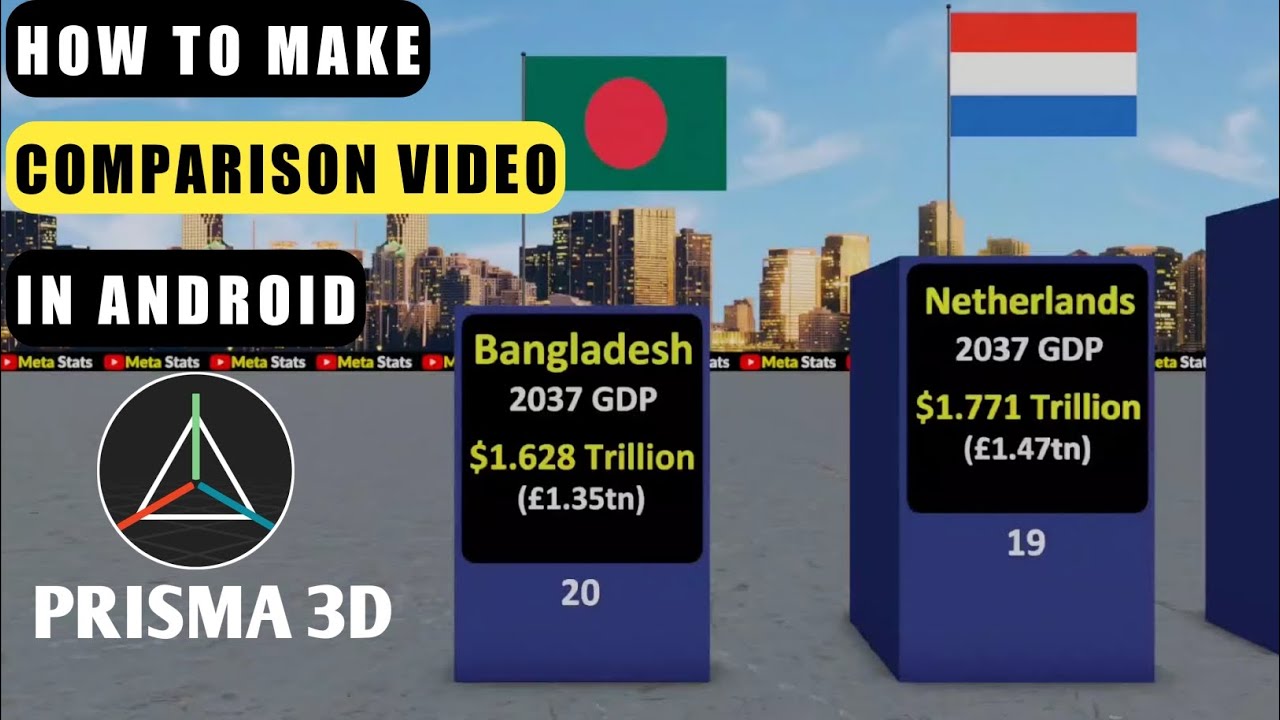 How To Make 3D Comparison Video in Mobile || Make Comparison Video in Prisma 3D || Prisma 3D ...