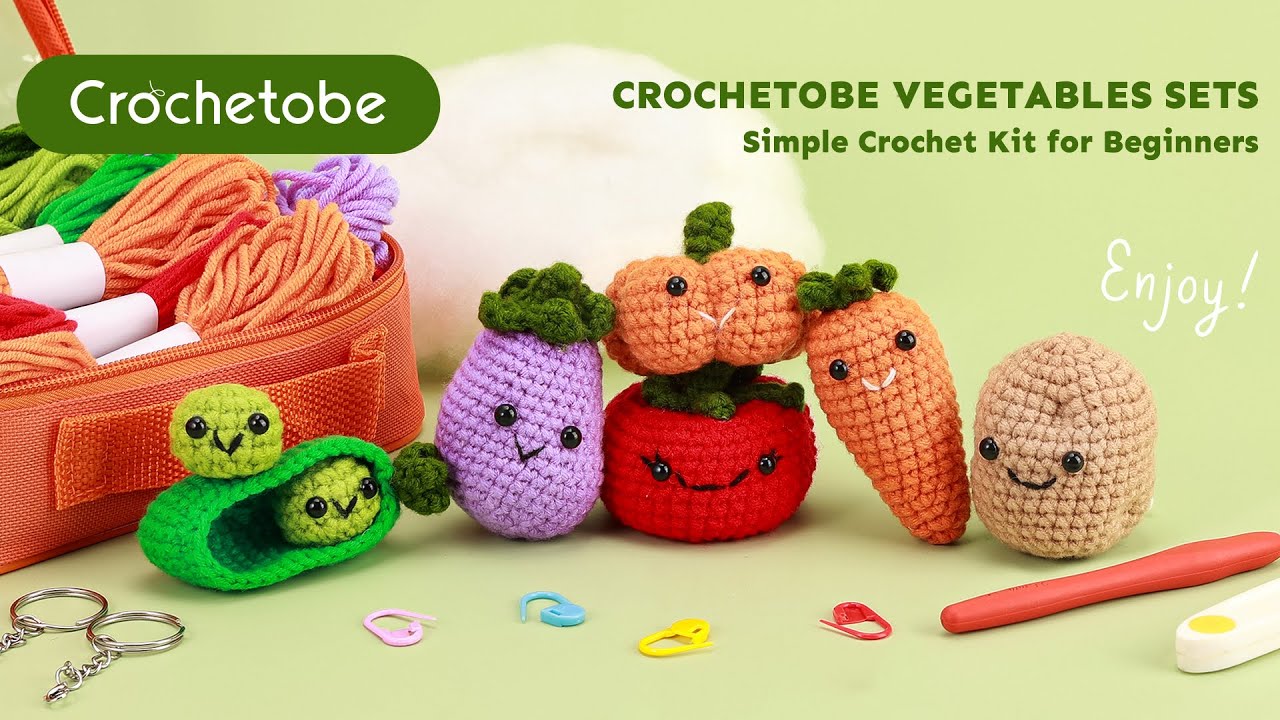 Create Adorable Crochet Vegetables with Crochetobe - YouTube