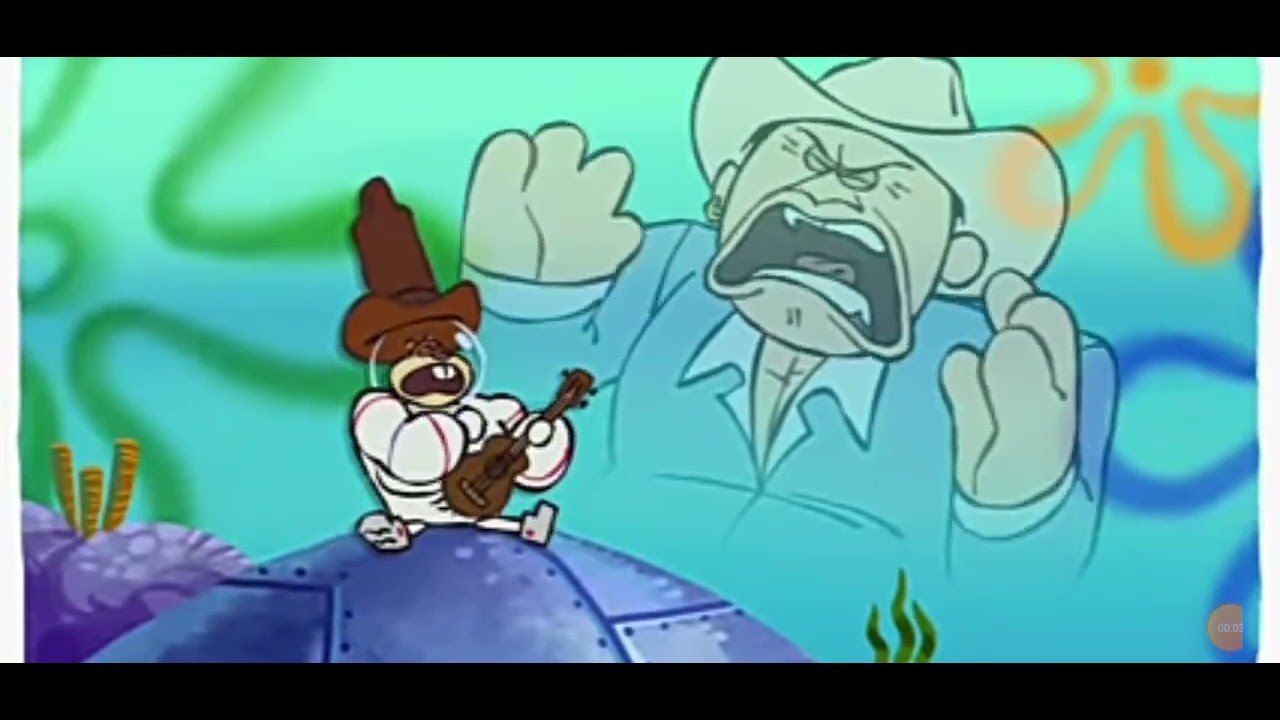 Sandy cheeks was vocalizing or screaming at the meme original - YouTube