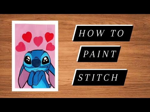 How to paint Stitch || Easy acrylic painting tutorial || - YouTube