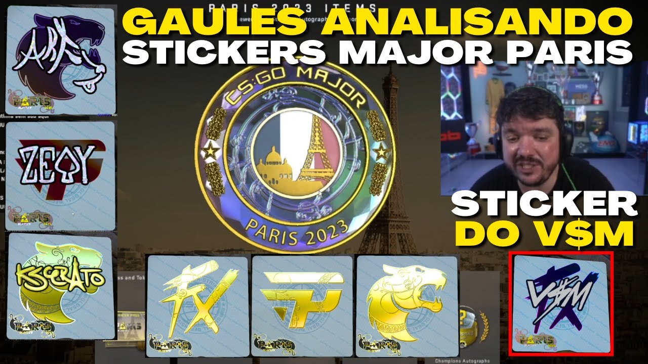 Gaules analisando Novos Stickers do Paris Major 2023 - YouTube