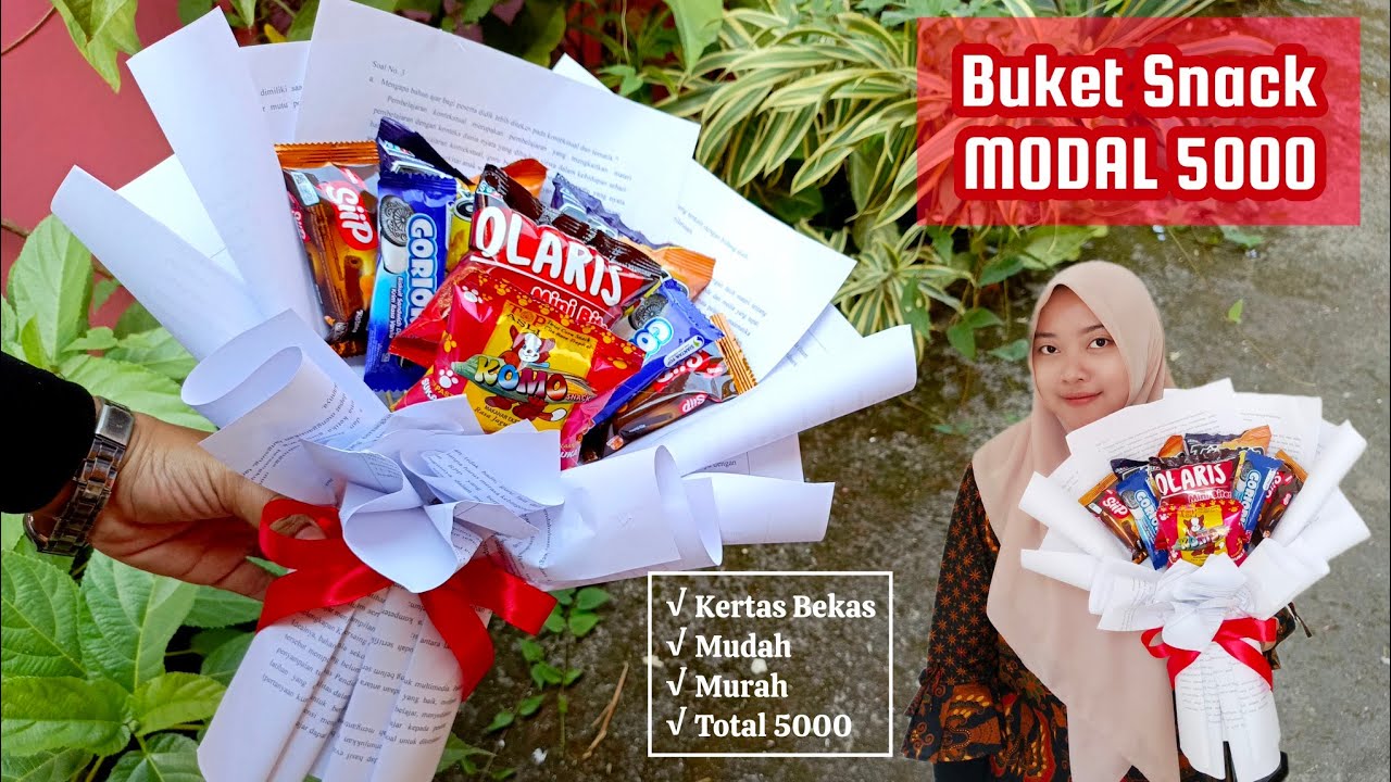 BUKET SNACK DARI KERTAS SKRIPSI - YouTube