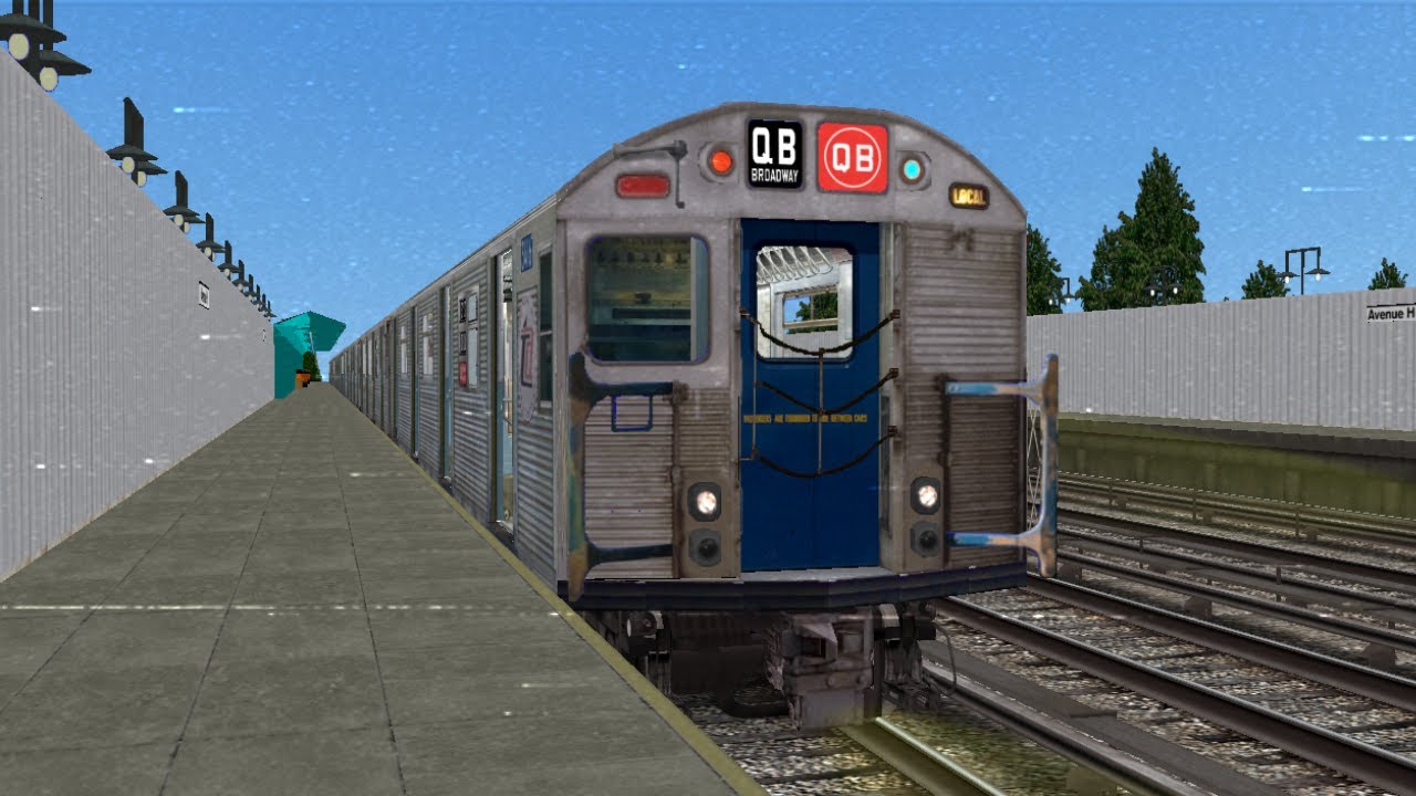 R32 (QB) Train At Avenue H (OpenBVE 1970s) - YouTube