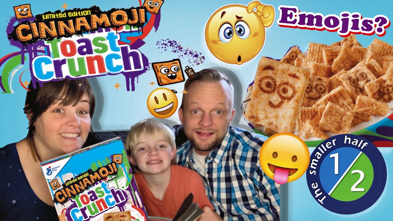 CINNAMOJI Toast Crunch Review Emoji Cereal ? 🤔😛 - YouTube