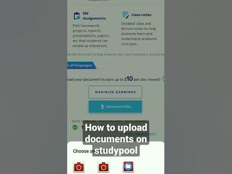 How to upload documents on studypool|Earn $10 on each view|Learn N Earn ...
