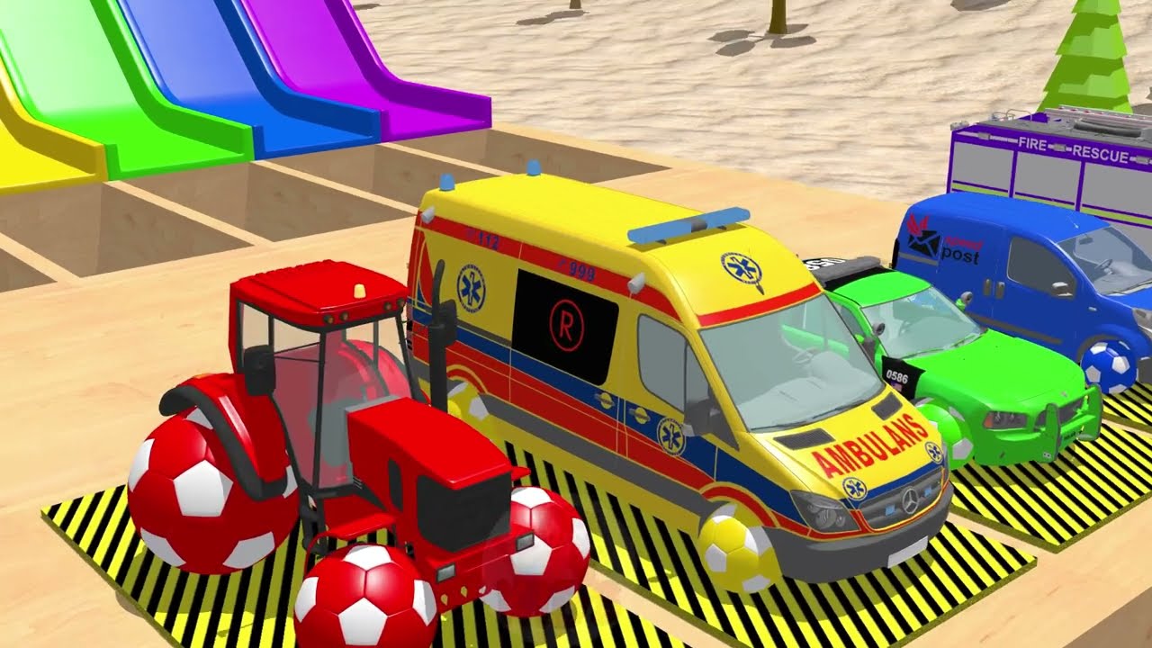 Learn Colours with Street Vehicles, Cars and Truck for Kids and ...