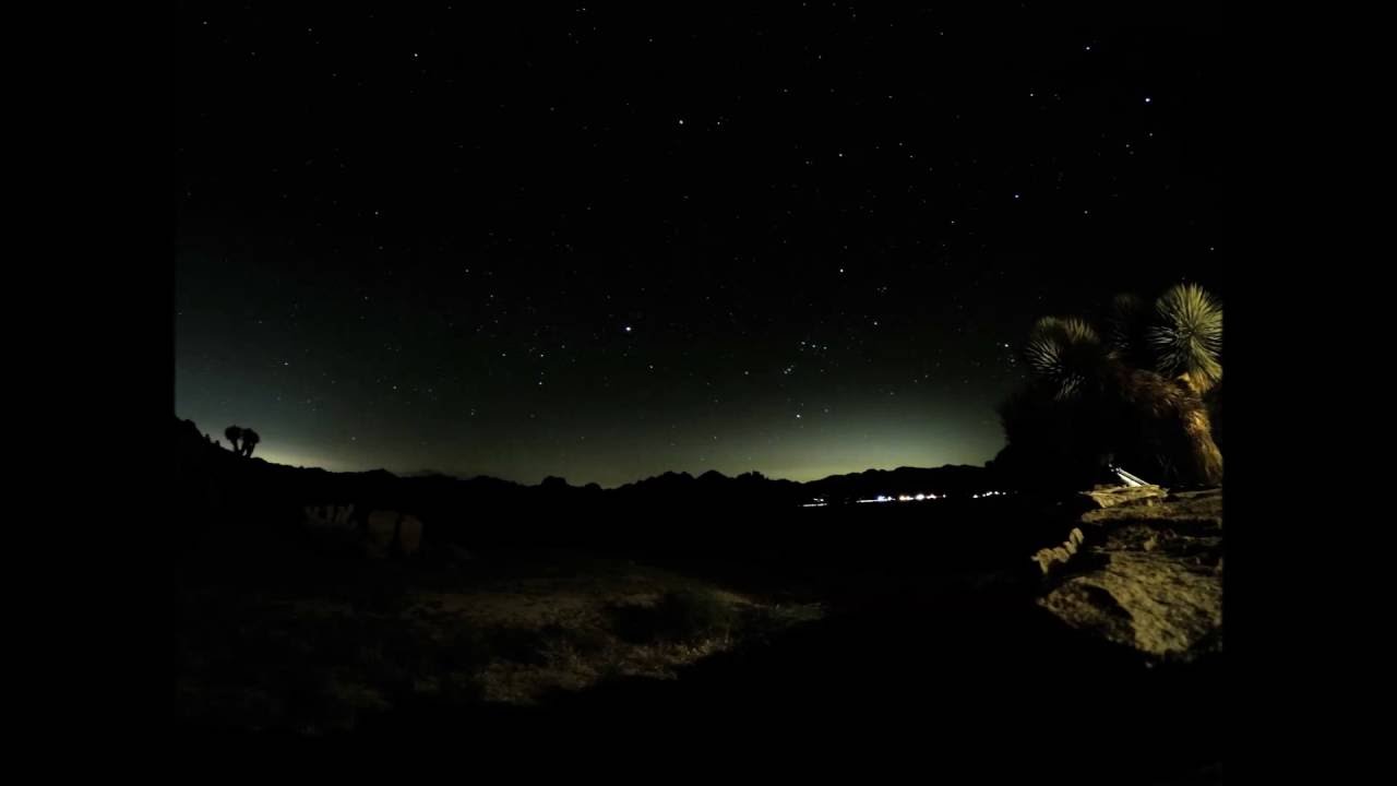 Yucca Valley desert time lapse at night taken with GoPro - YouTube